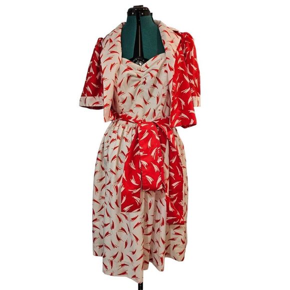 Vintage | Other | Womens Vintage 6s 3 Piece Coord Set Red White ...